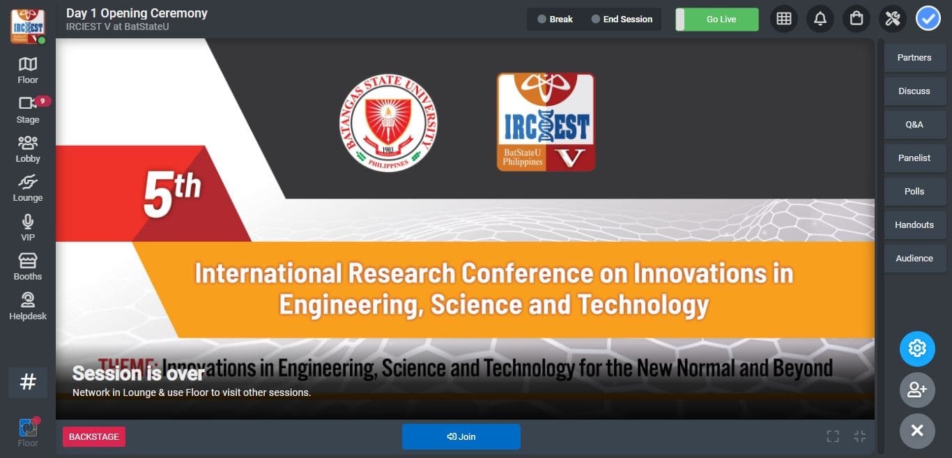 IRCIEST at BatStateU - FLOOR - Virtual Platform for Events & Business ...